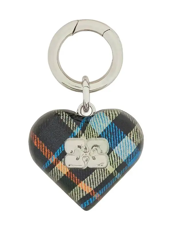 GANNI Heart Charm - Blue