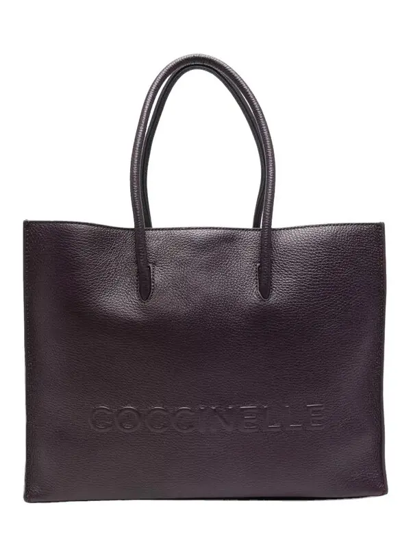 COCCINELLE Embossed-logo Myrtha Tote Bag - Purple