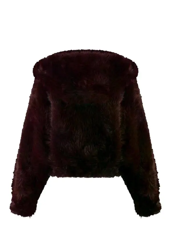 BB COUTURE Faux Fur Cropped Jacket - Brown
