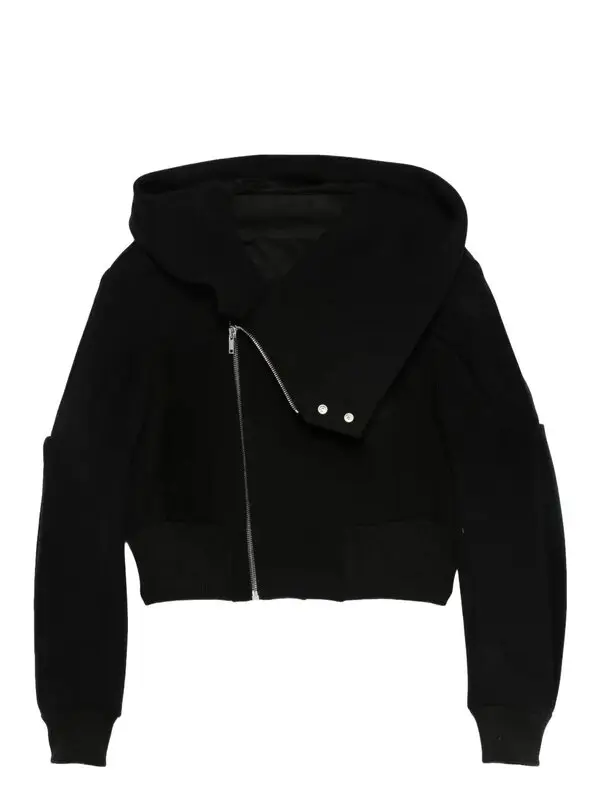 Rick Owens Hooded Zip-up Jacket - Black