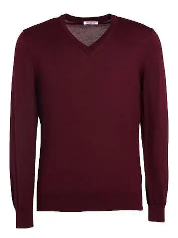 GIOFERRARI Merino Wool V-neck Sweater - Red