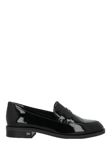 STUART WEITZMAN Patent Leather Penny Loafers - Black