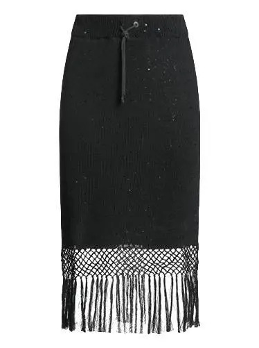 Brunello Cucinelli Midi Flared Skirt - Black