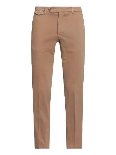 PAOLONI Pants Camel Size Cotton, Elastane - Beige