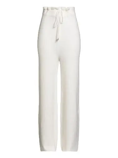 MOORER Wide-leg Knit Pants - White