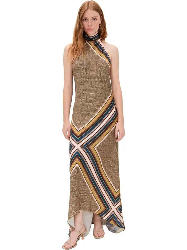 Misa Minerva Maxi Dress - Tile Scarf/allover