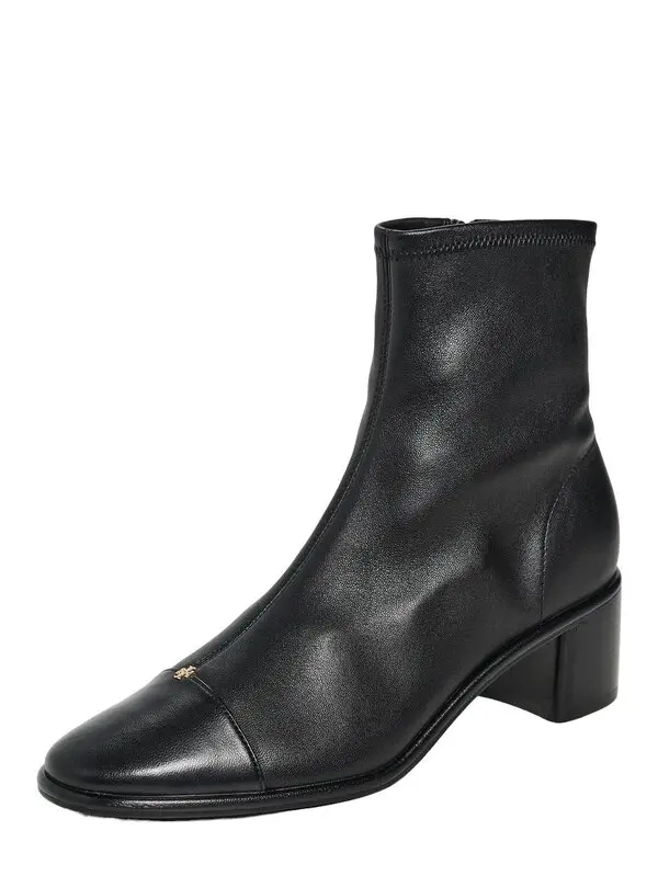 Tory Burch Cap-toe Ankle Boots - Perfect Black