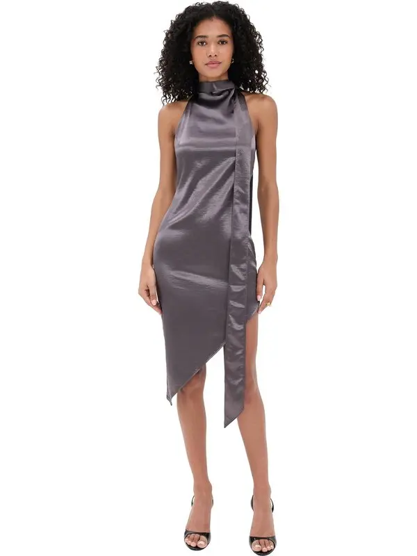 Amanda Uprichard Vallani Mini Dress - Graphite