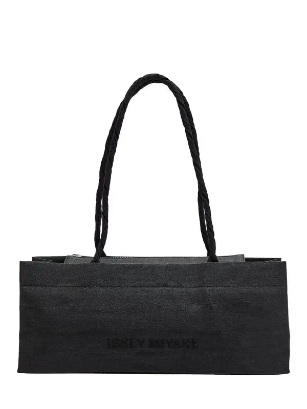 Issey Miyake Woven Paper Bag Tote - Black