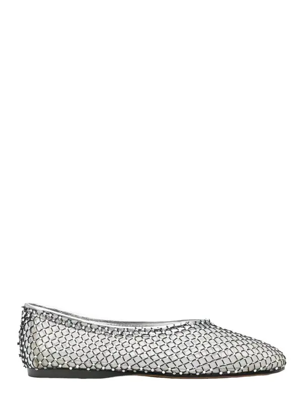 FORTE_FORTE Mesh-embellished Ballerina Flats - Black
