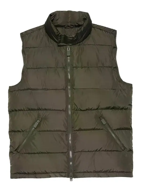 Aspesi Quilted Zip-front Gilet - Green