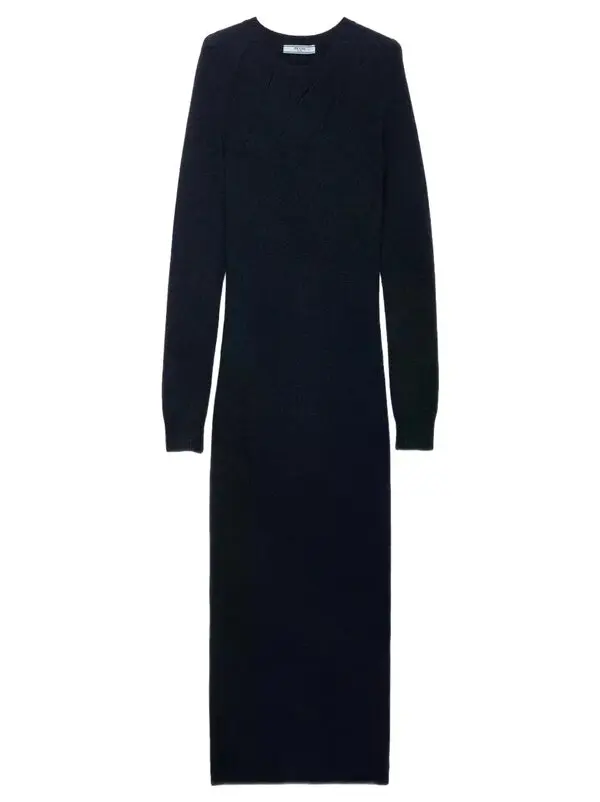 Prada Crew-neck Maxi Dress - Blue