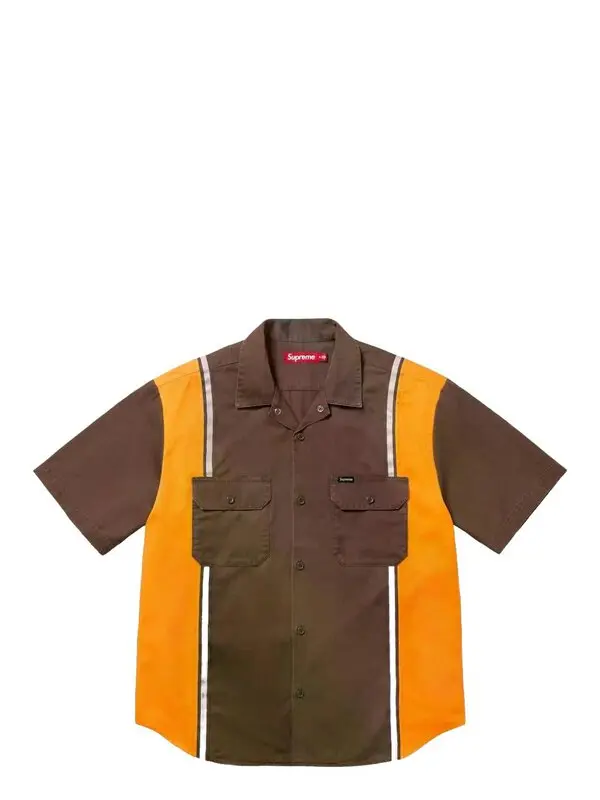 Supreme Stadium Reflective Stripe Shirt - Brown