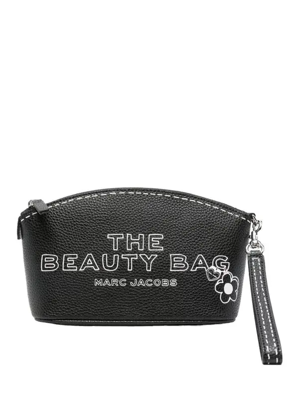 Marc Jacobs Lettering-print Make-up Bag - Black
