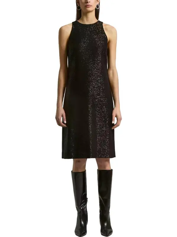 Peserico Sequin-embellished Sleeveless Midi Dress - Black