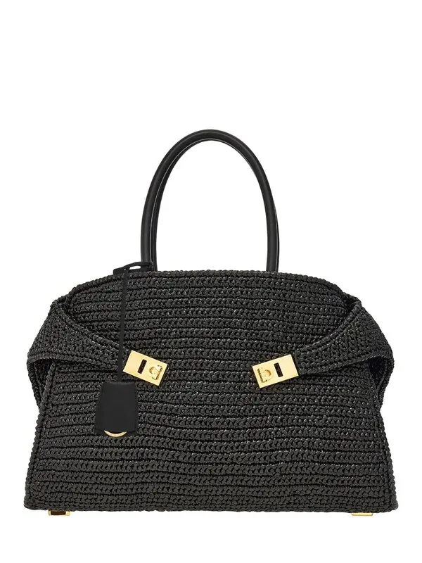 FERRAGAMO Hug Top-handle Handbag - Black