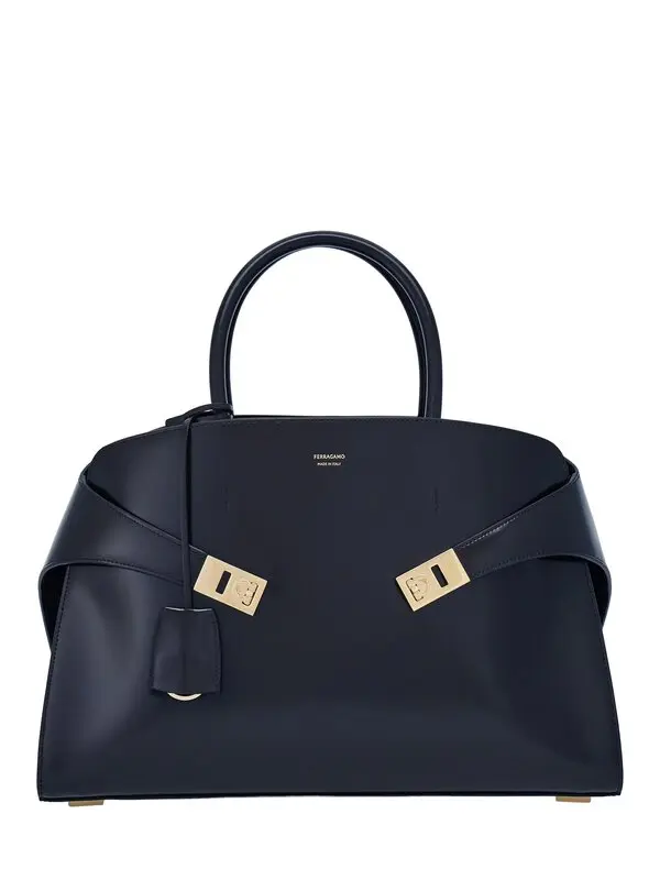 FERRAGAMO Hug Top-handle Handbag - Blue