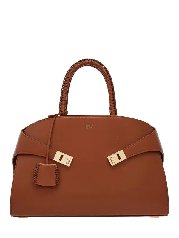 FERRAGAMO Hug Top-handle Handbag - Brown