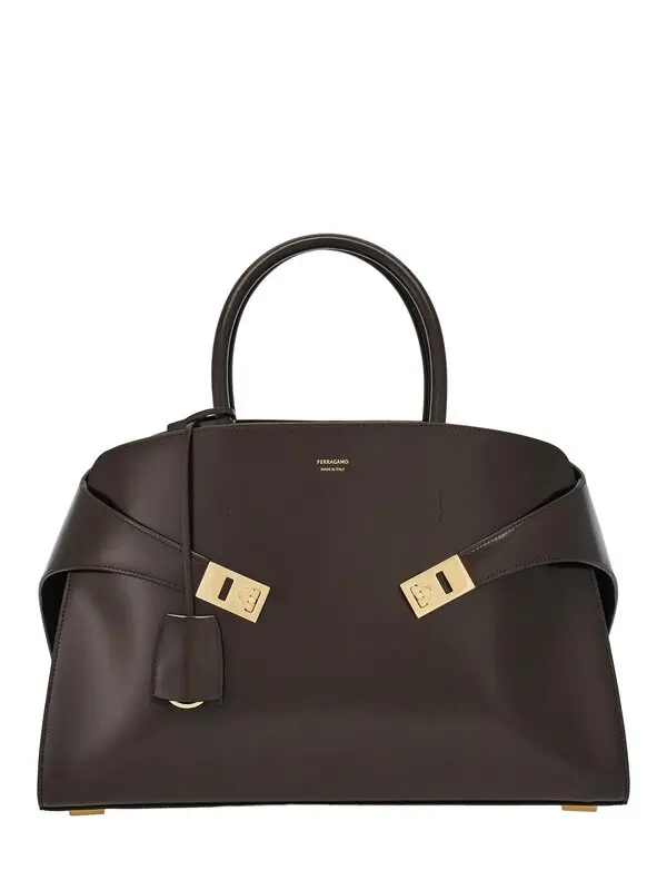 FERRAGAMO Hug Top-handle Handbag - Brown