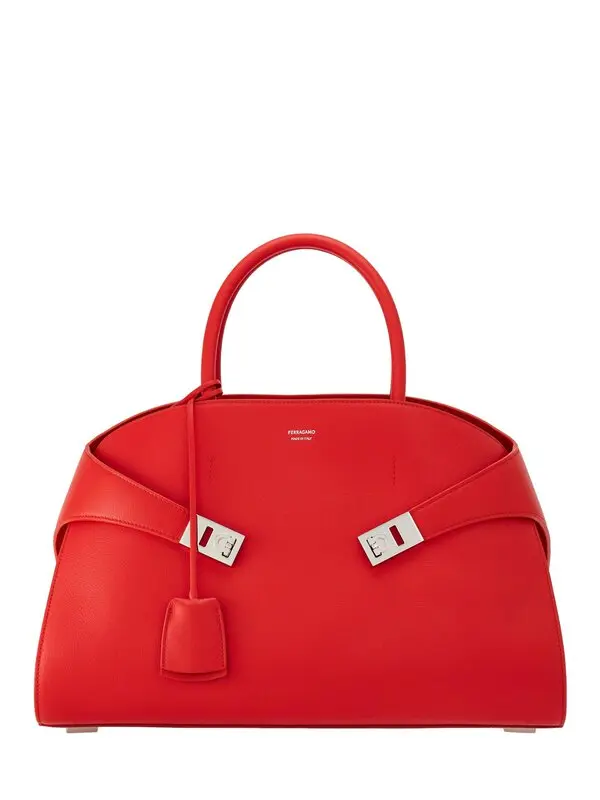 FERRAGAMO Hug Top Handle Handbag - Red