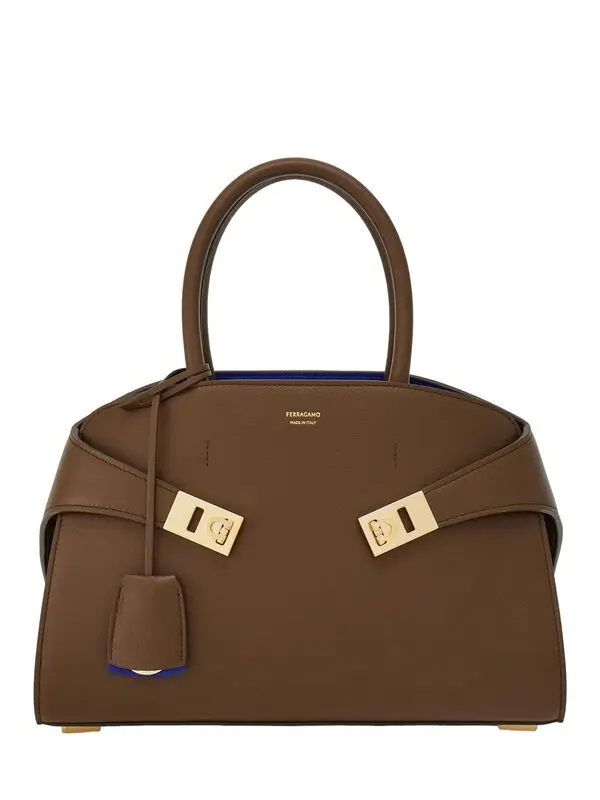 FERRAGAMO Hug Top Handle Bag - Brown