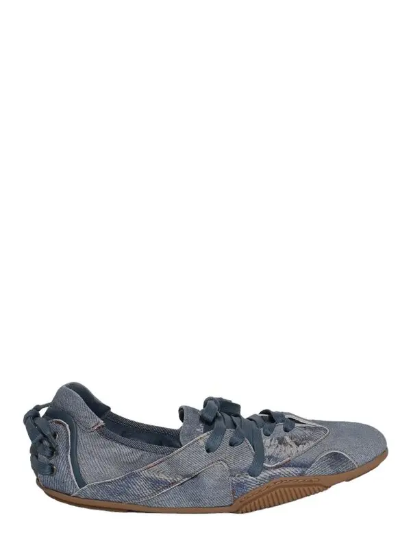 Acne Studios Lace-up Leather Ballerinas - Blue