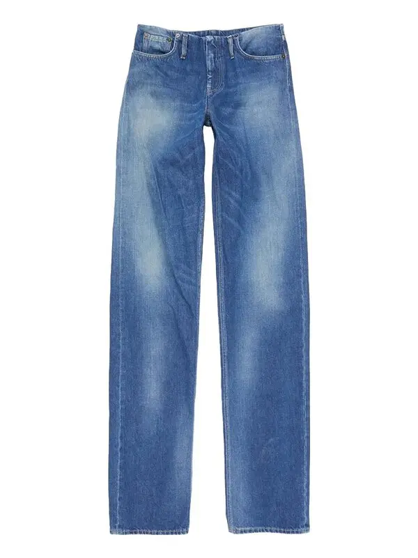 Acne Studios Bandless Mid-rise Denim Trousers - Blue