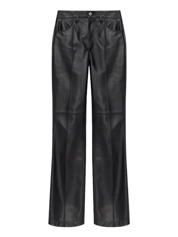 Attico Leather Trousers - Black
