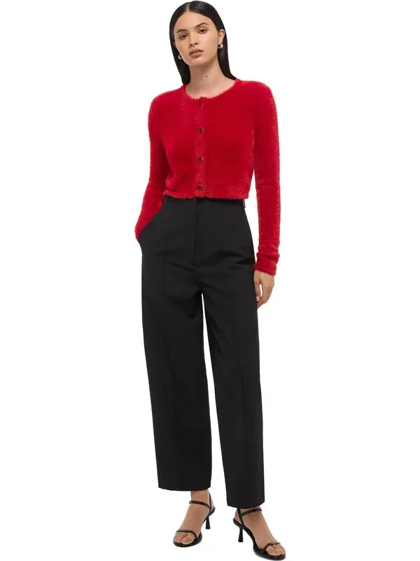 Helmut Lang Cropped Cardigan - Red