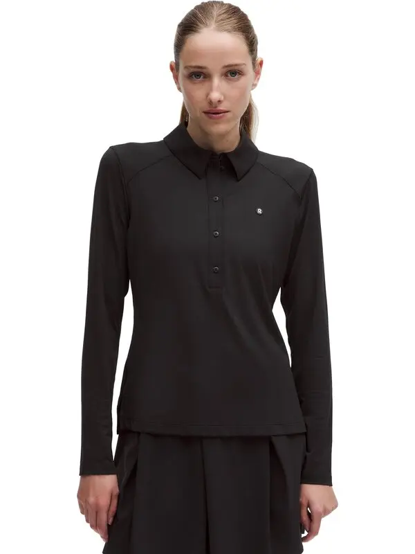 Lululemon Quick-dry Long-sleeve Polo - Black