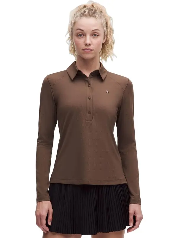 Lululemon Quick-dry Long-sleeve Polo - Pinecone