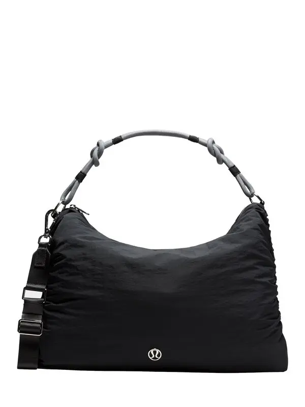 Lululemon Convertible Ruched Crossbody Bag - Black/asphalt Grey