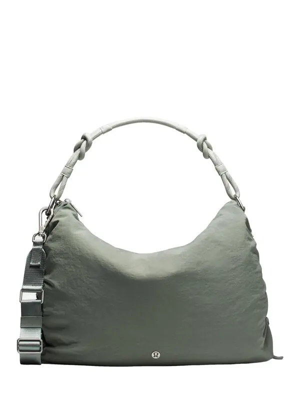 Lululemon Convertible Ruched Crossbody Bag - Willow Leaf/meadow Haze/silver