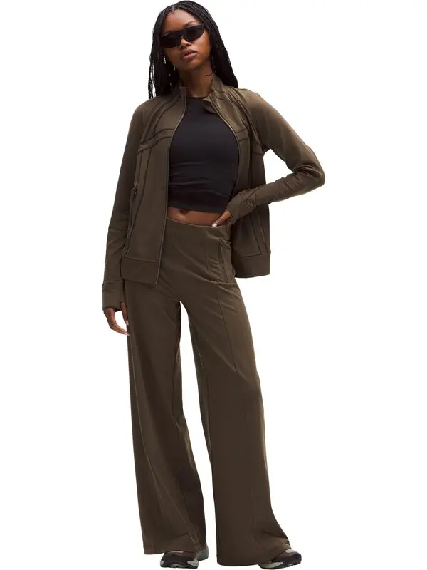 Lululemon High-rise Wide-leg Pants - Olive Brown