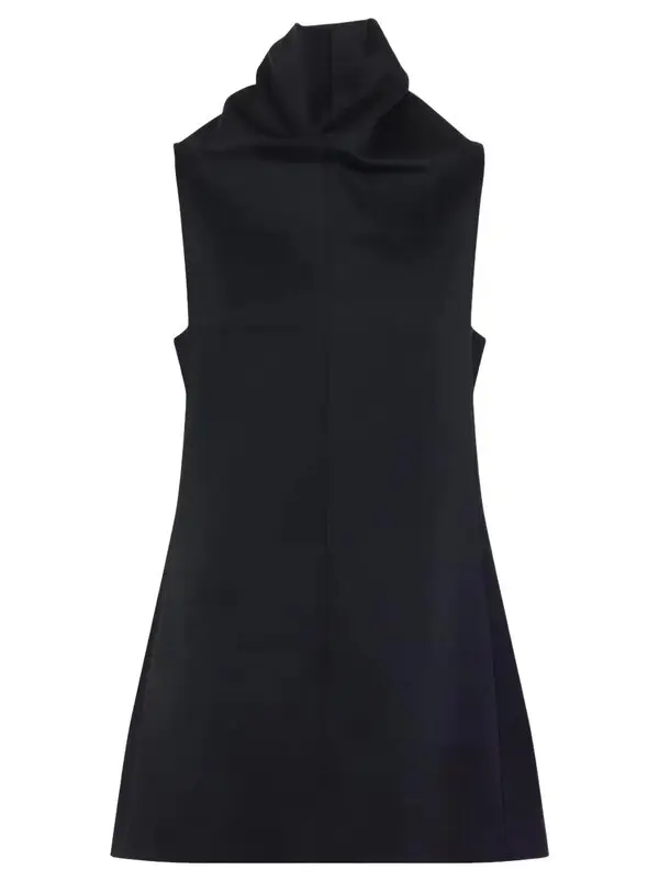 Khaite High-neck A-line Dress - Black