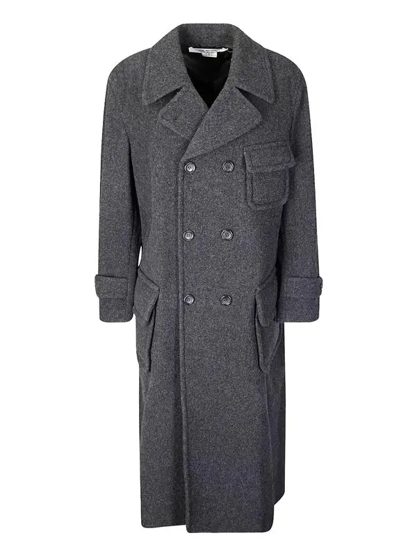 Comme Des Garçons Double-breasted Coat - Grey