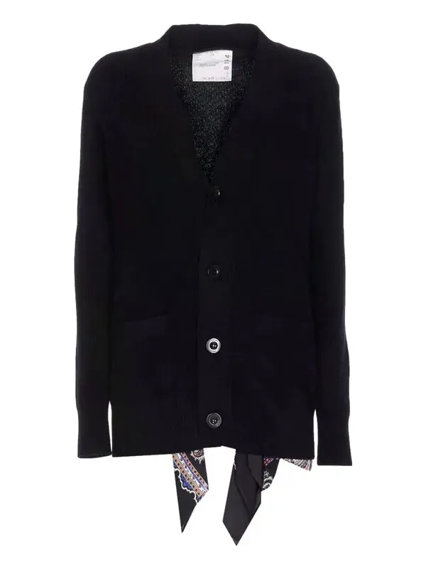 Sacai Button-down Cardigan - Black