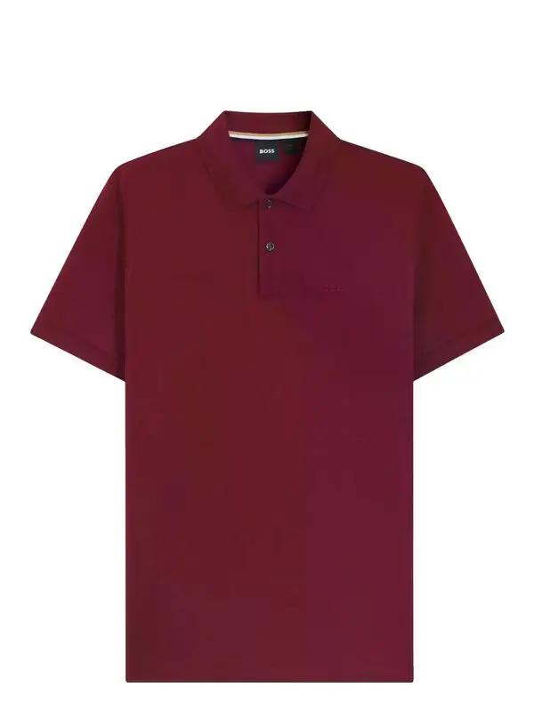 BOSS Logo-embroidered Polo Shirt - Red