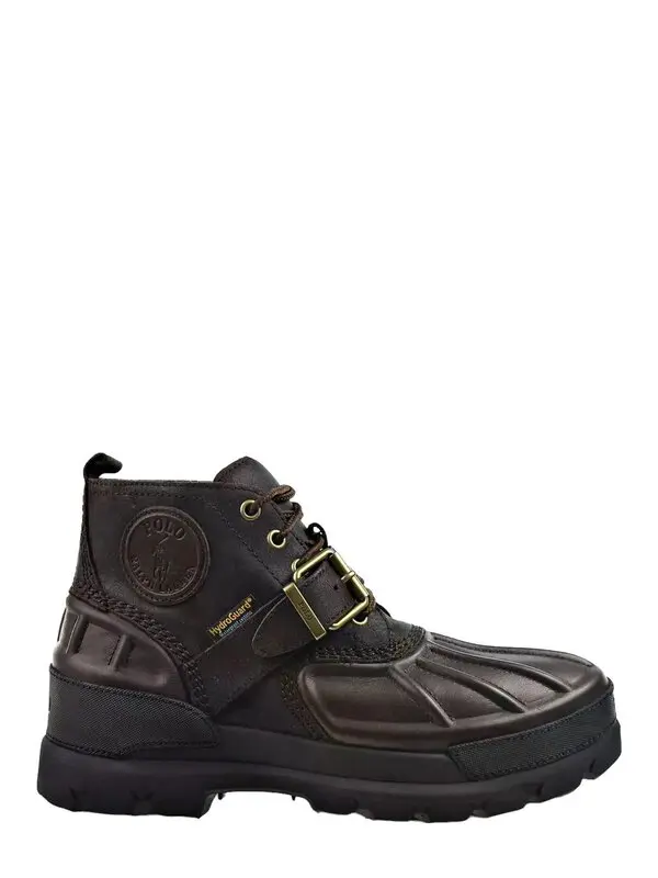 Polo Ralph Lauren Leather Buckle Hi-top Sneakers - Brown