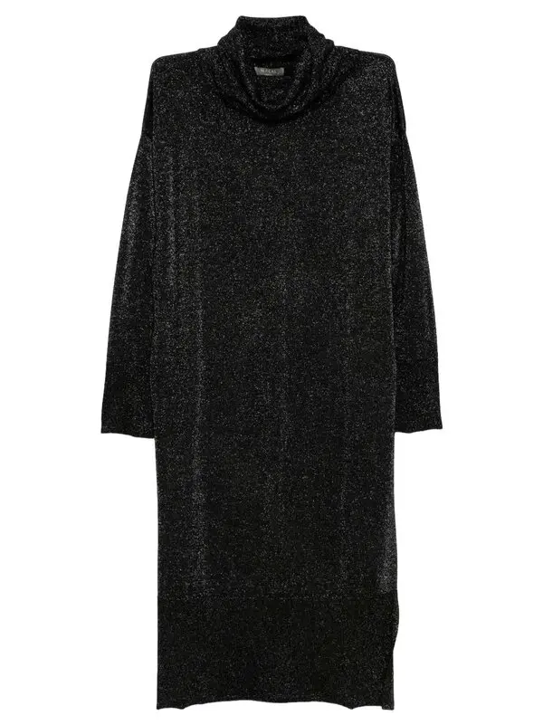 N.peal Roll-neck Dress - Black