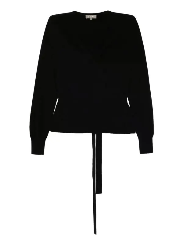 N.peal Arabella Wrap Cardigan - Black