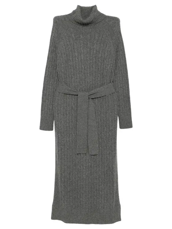 N.peal Longline Sweater Dress - Grey