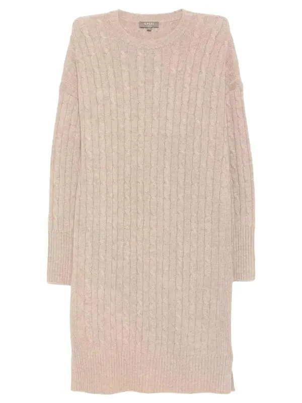 N.peal Bella Cable Knit Dress - Brown