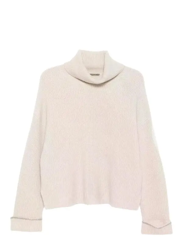 N.peal High Neck Sweater - Neutrals