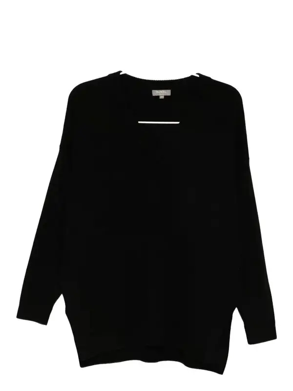 N.peal V-neck Jumper - Black