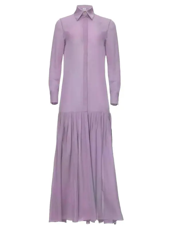 IL VOLO Noa Pleated Shirt Dress - Purple