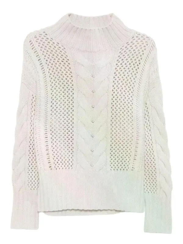 N.peal Mock-neck Cable Knit Sweater - Neutrals