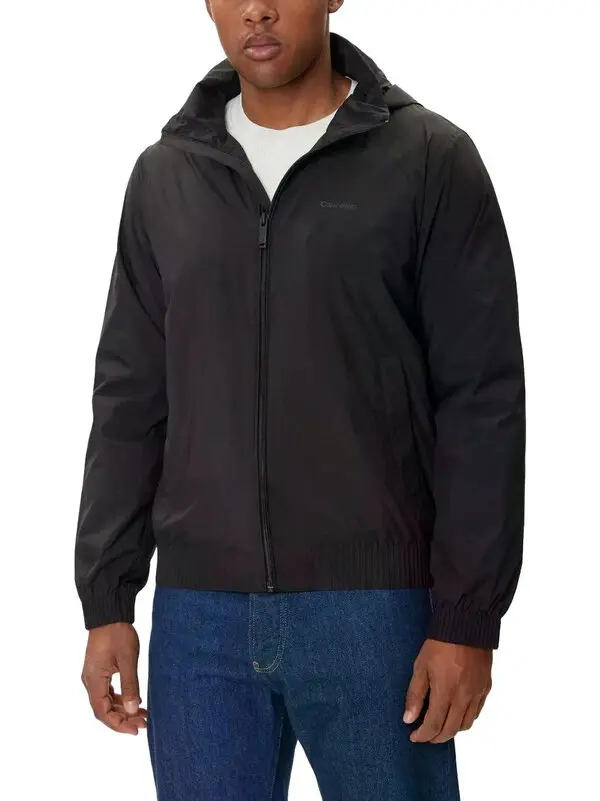 Calvin Klein Hooded Zip-front Jacket - Black