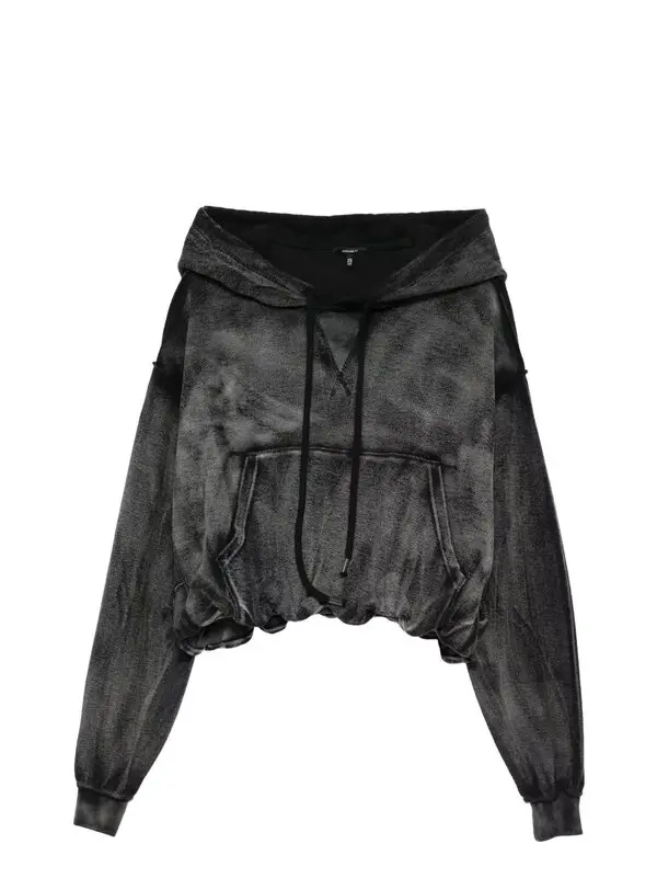 R13 Washed-effect Hoodie - Black