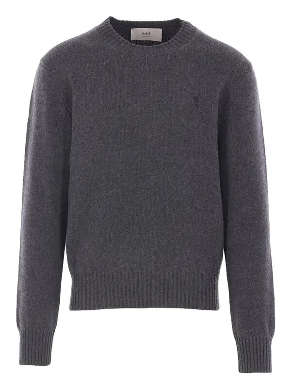 Ami Cashmere And Wool Sweater - Grey